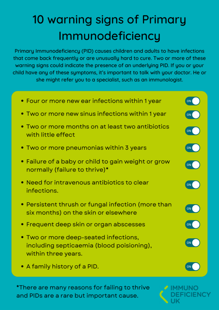 Symptoms & diagnosis - Immunodeficiency UK